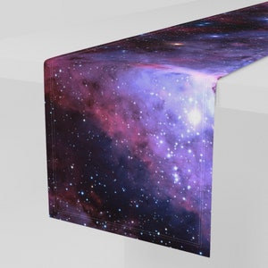 Purple Galaxy Table Runner Carina Nebula edited Blue by - Etsy