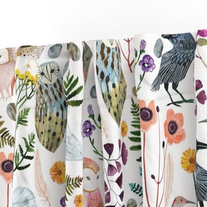 Flora and Fauna Curtain Panel - Lucid Dreams Mystic by Zoe_ingram ...