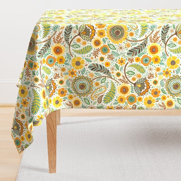 Yellow Tablecloth - Etsy