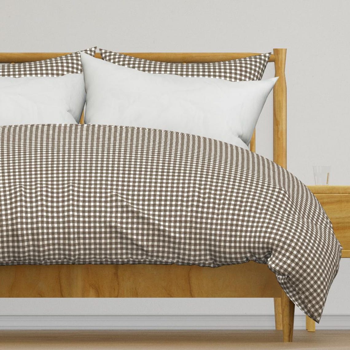 Rustic Farmhouse Bedding - Gingham Natural by Kristopher_k_design ...