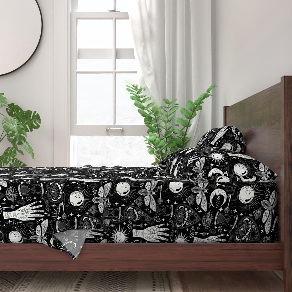 Moon Sheets - Enchanted - Enchantment -black & White by Carrie_cantwell ...