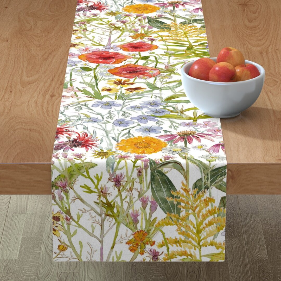 Wildflowers Table Runner the Flowers in My Garden by - Etsy UK