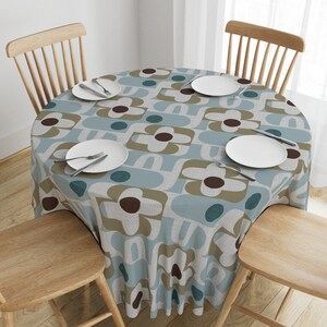 Scandinavian Mod Tablecloth Mod Scandi Flowers by Ottomanbrim Sixties ...