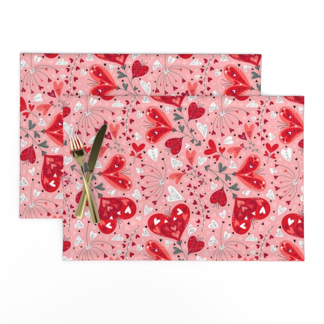 Kitsch Valentines Placemats (set of 2) - Valentine Flowers by Angela ...