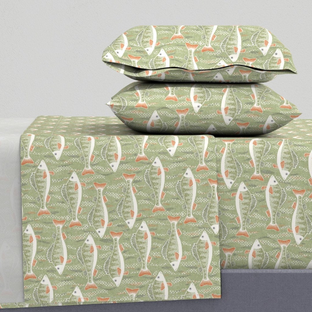 Water Sheets Perch by Fleabat Pond Lake Fishing Camping - Etsy