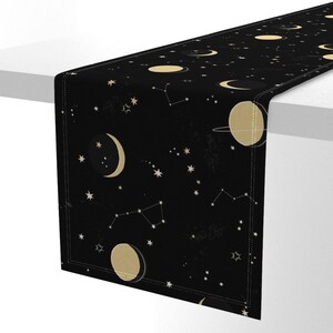 Constellation Table Runner - Dark Moonlanding by Mint_tulips - Night ...