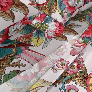 Bird Sheets Edwardian Parrot by Peacoquettedesigns Pink Dusty Antique ...