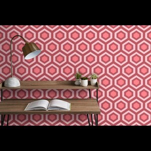 Geometric Commercial Grade Wallpaper Halloween Carpet Pink by Susanna ...