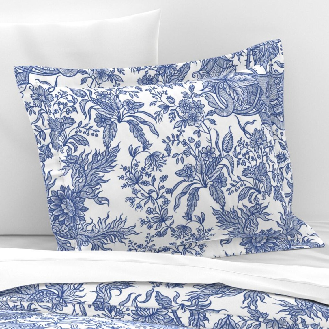 Chintz Floral Bedding - Dutch Ware by Peacoquettedesigns - Blue White ...