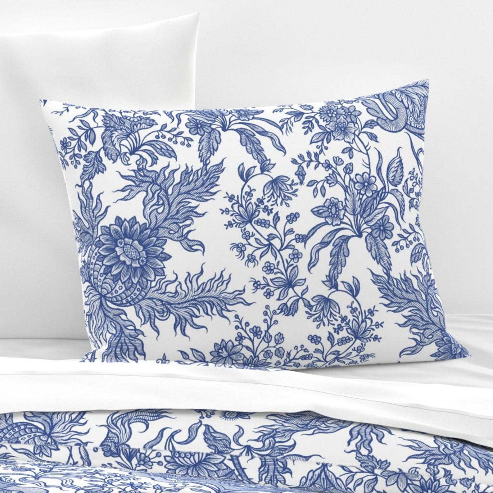 Chintz Floral Bedding - Dutch Ware by Peacoquettedesigns - Blue White ...