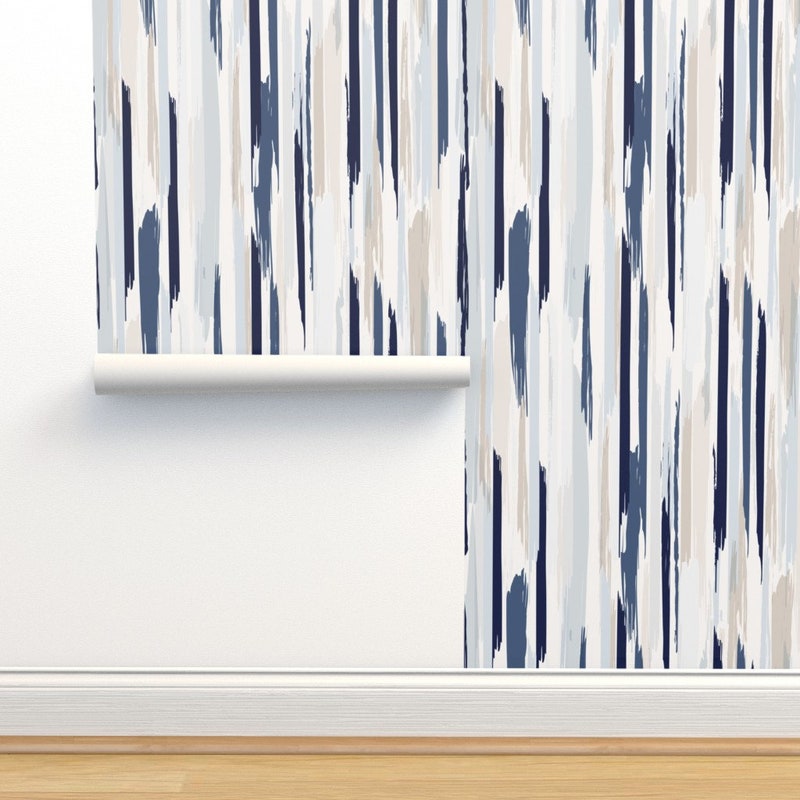 Blue and Tan Wallpaper - Etsy