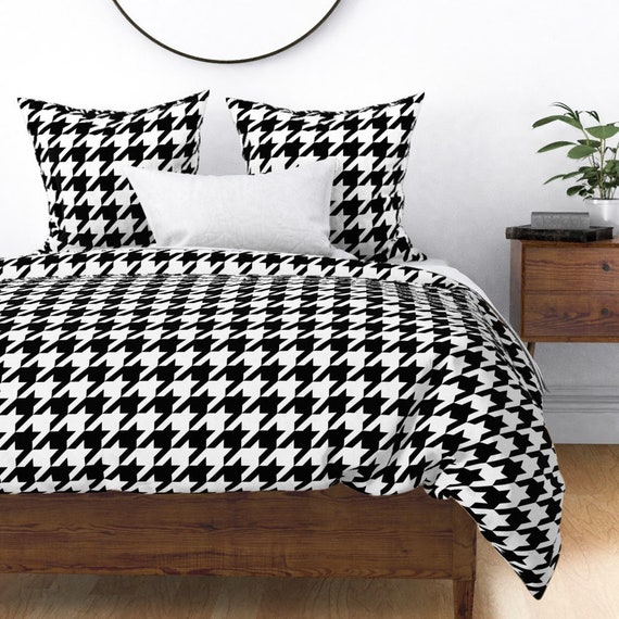 Houndstooth Check Duvet Cover Houndstooth Check by - Etsy