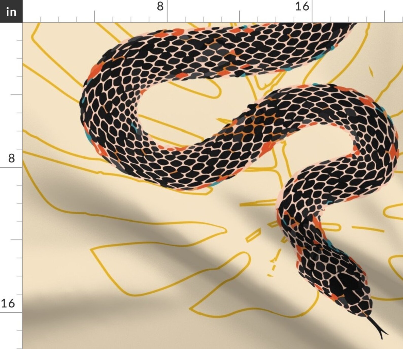 Tropical Snakes Table Runner Smooth Viper by Freethebold - Etsy