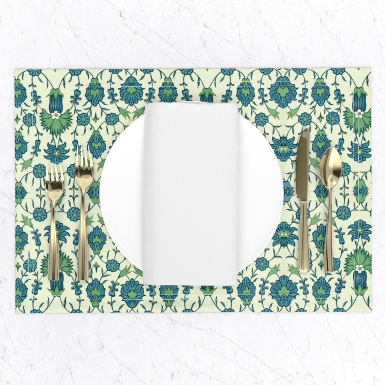 Floral Placemats set of 2 Indo-persian 55 by Hypersphere - Etsy