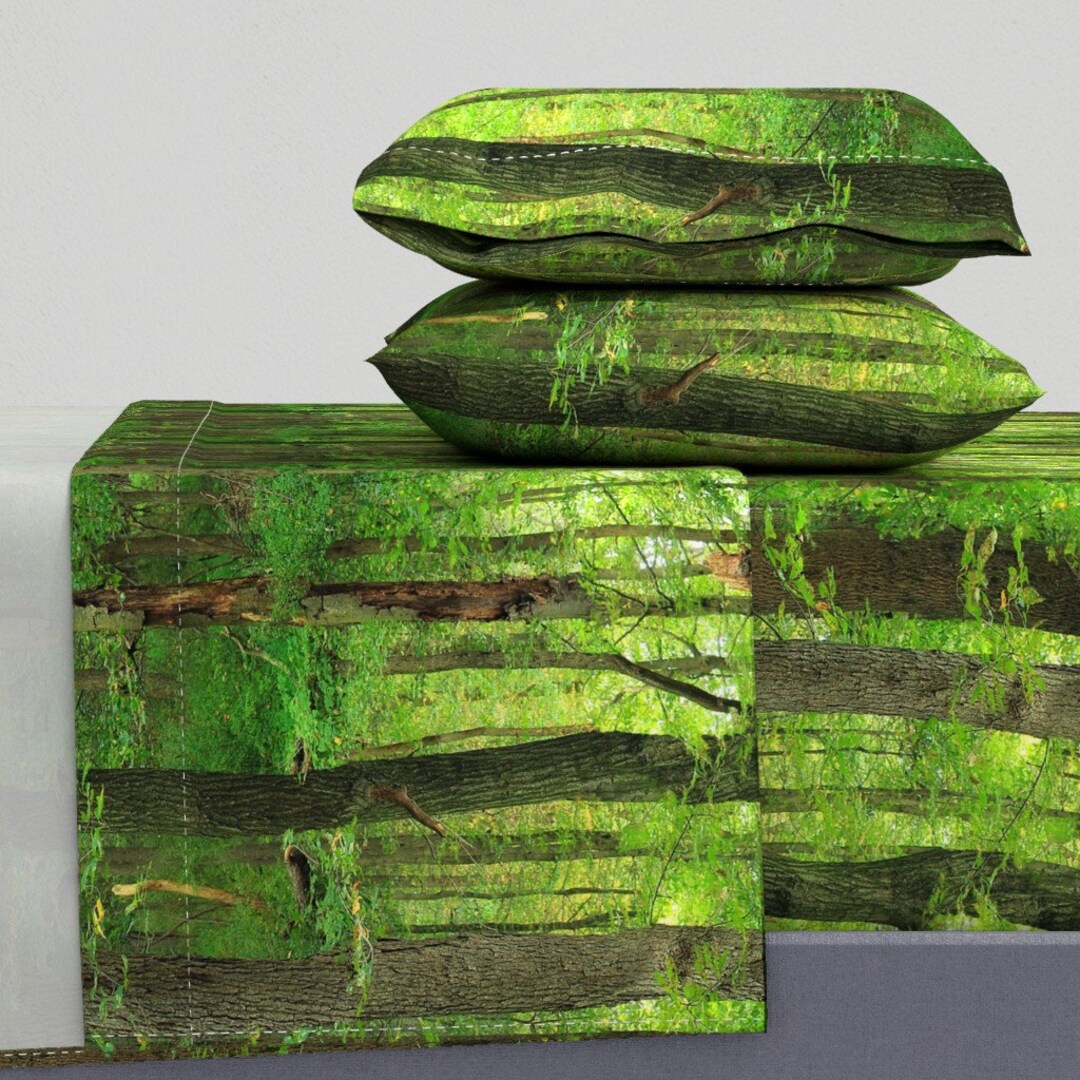 Trees Sheets Forest for the Trees by Peacoquettedesigns Grove Green ...