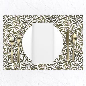 Arts and Crafts Placemats Set of 2 - Victorian Vine Branches Tropical ...