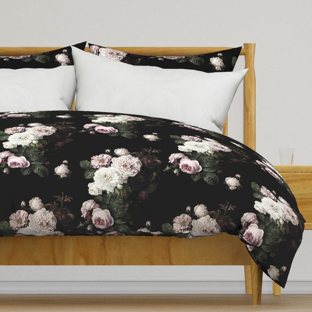 Moody Romantic Rose Bedding - Vintage Roses by Etienne - Dark Floral ...