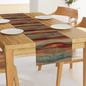 Abstract Landscape Table Runner Sandstone Desert by Wren_leyland ...