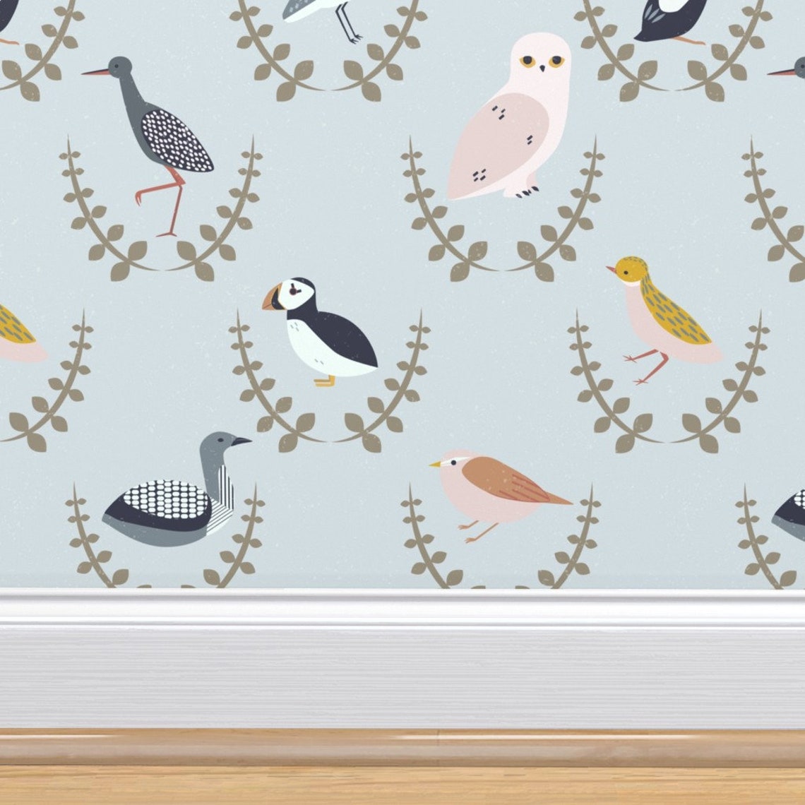 Scandinavian Birds Non-pasted Wallpaper Scandi - Birds of Scandinavia ...