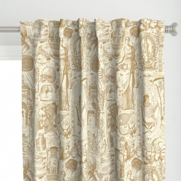 Brown Toile Curtain - Etsy