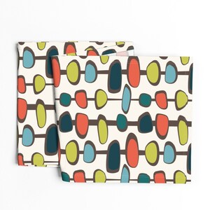 Mid Century Modern Table Runner - Baubles in Coral by Studiofibonacci ...