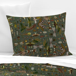 Insects Bedding - Insect Miscellany by Wondroustrange - Dark Green ...