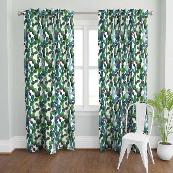 Watercolor Cactus Fabric - Etsy