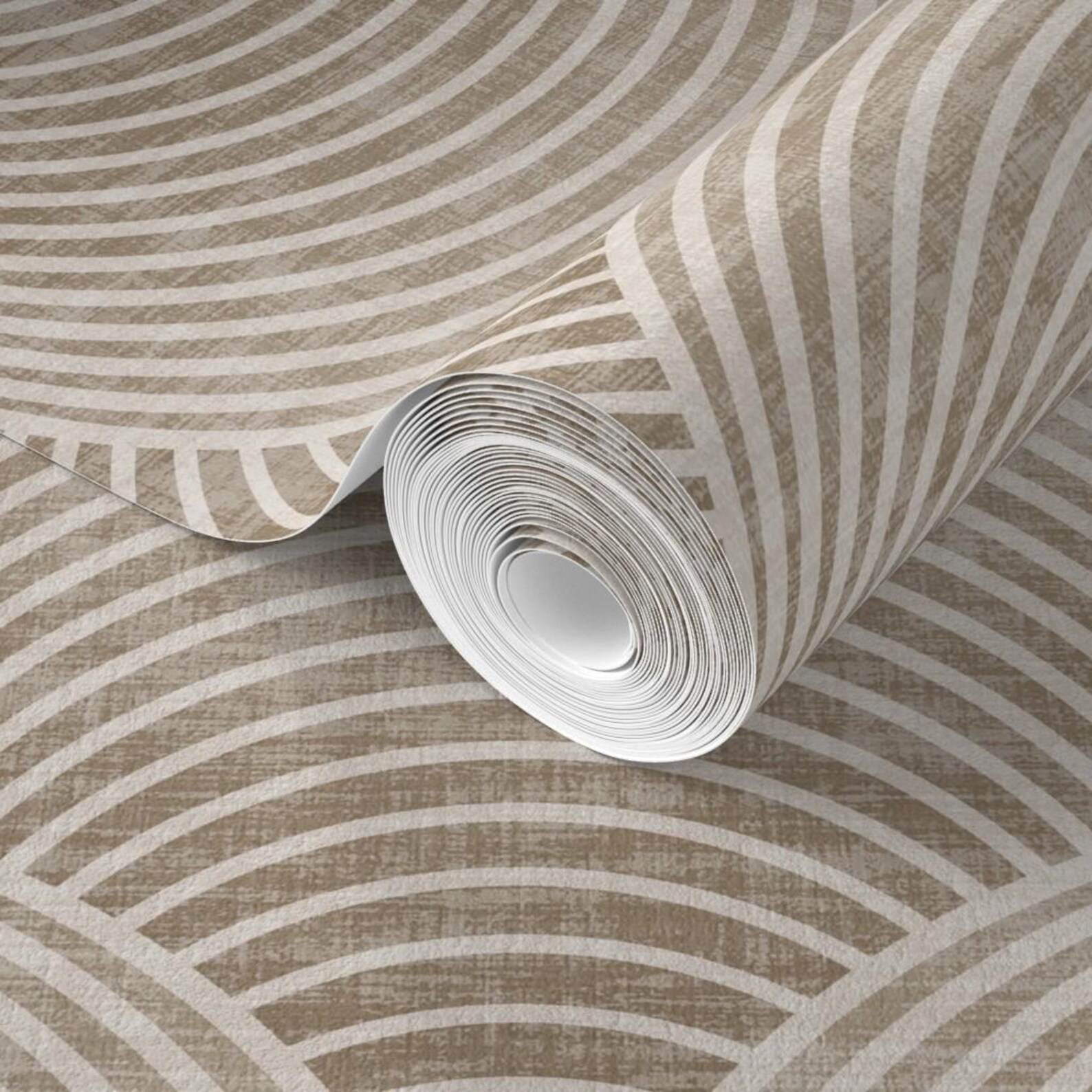 Modern Geometric Non-pasted Wallpaper Earth Tone Beige Brown Cream ...