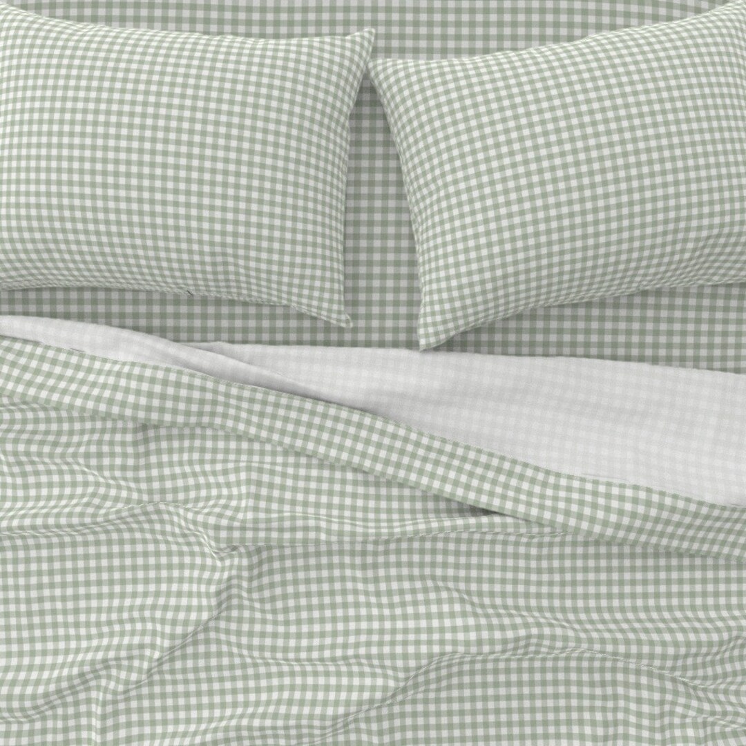 Green Buffalo Plaid Sheets Sage Green Gingham by Dept_6 - Etsy