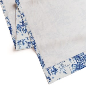 Chinoiserie Curtain Panel - Manchurian Toile by Etienne - Blue White ...
