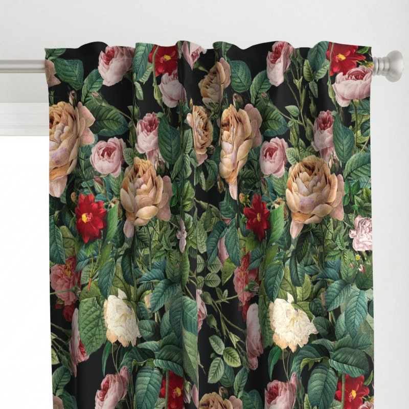 Rose Curtain Rod - Etsy