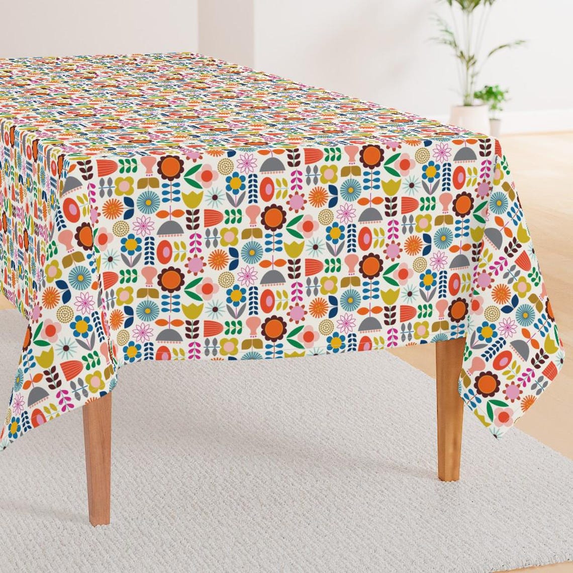 Scandinavian Tablecloth - Mod Scandinavian Garden by Katerhees - Scandi ...