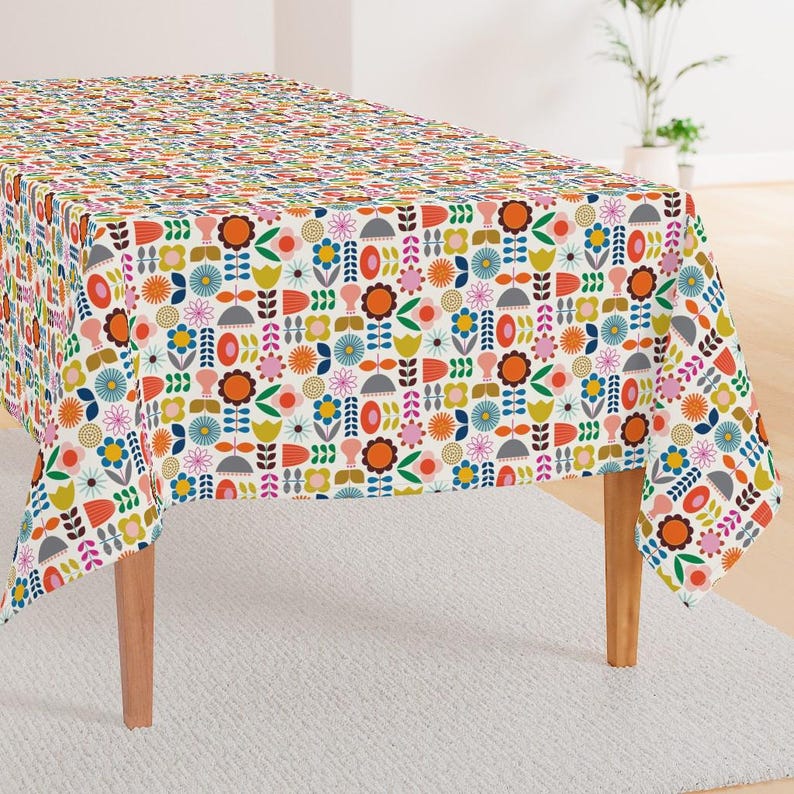 Scandinavian Tablecloth - Mod Scandinavian Garden by Katerhees - Scandi ...