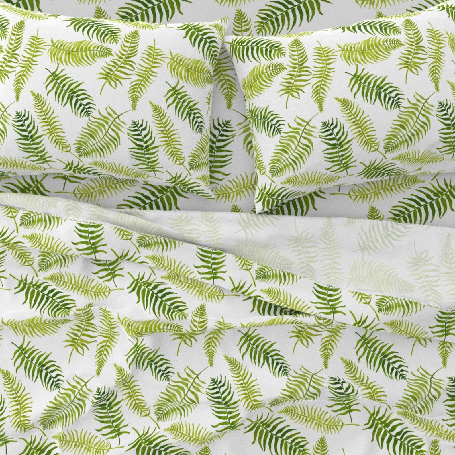 Green Sheets Fern-i-licious by Limezinniasdesign Fern | Etsy