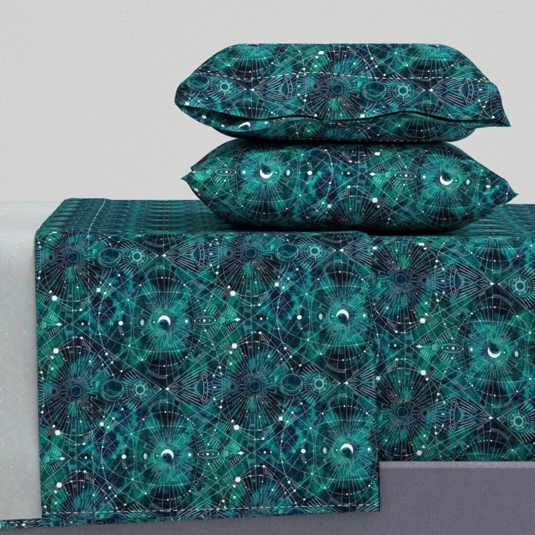 Teal Boho Galaxy Sheets Galactic Travel by Scarlet_soleil Science ...