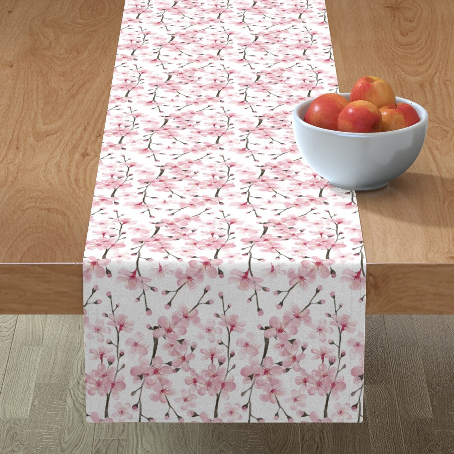 Cherry Blossom Table Runner Pink Cherry Blossom by | Etsy