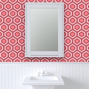 Geometric Commercial Grade Wallpaper Halloween Carpet Pink by Susanna ...