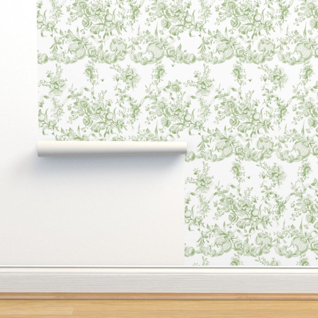 Victorian Toile Non-pasted Wallpaper - Bronwyn Toile by Lilyoake ...