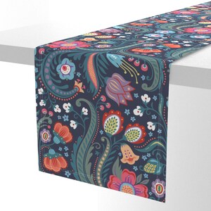 Scandi Floral Table Runner Skandelska by Kokara Bright Botanical ...