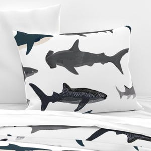 Sharks Bedding - Sharks - Extra Large by Andrea_lauren - Nautical Boys ...