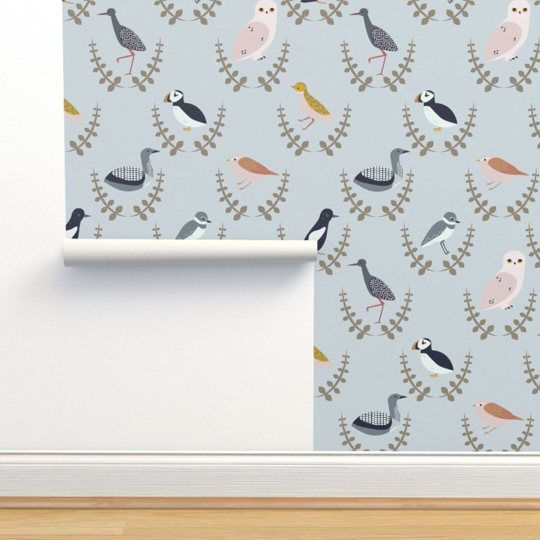 Scandinavian Birds Non-pasted Wallpaper Scandi - Birds of Scandinavia ...