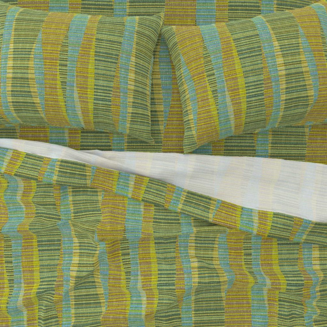 Mid Century Modern Sheets - Olive Lines by Theodesign - Olive Green ...