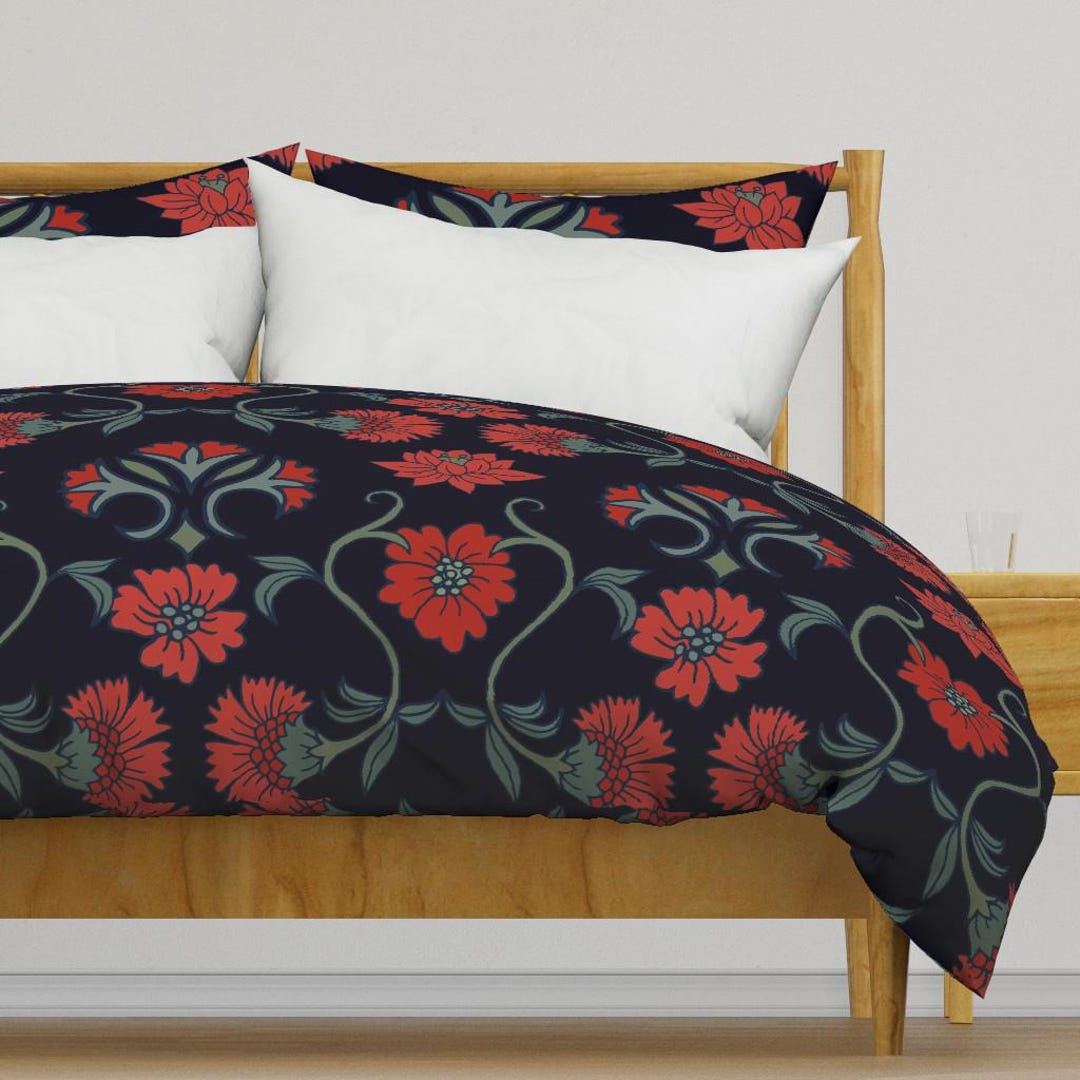 Red Poppies Bedding - Art Nouveau Floral by Diseminger - Arts and ...