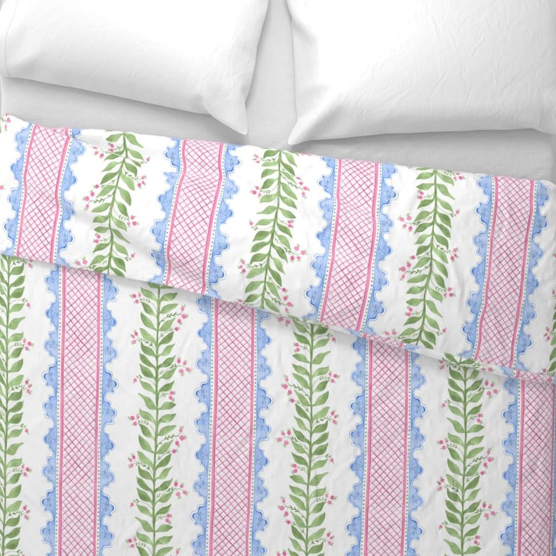 Colorful Preppy Bedding - Celia Cornflower Blue by Danika_herrick ...