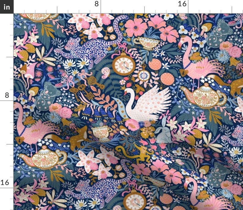 Maximalist Throw Blanket Tea Time at Wonderland by - Etsy