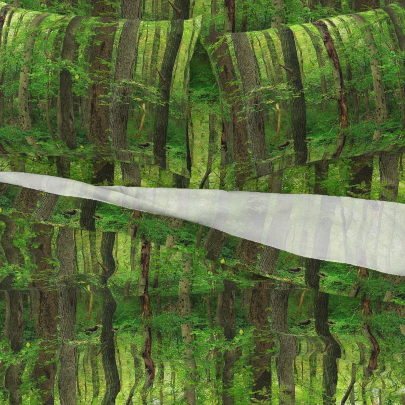 Trees Sheets - Forest for the Trees by Peacoquettedesigns - Grove Green ...