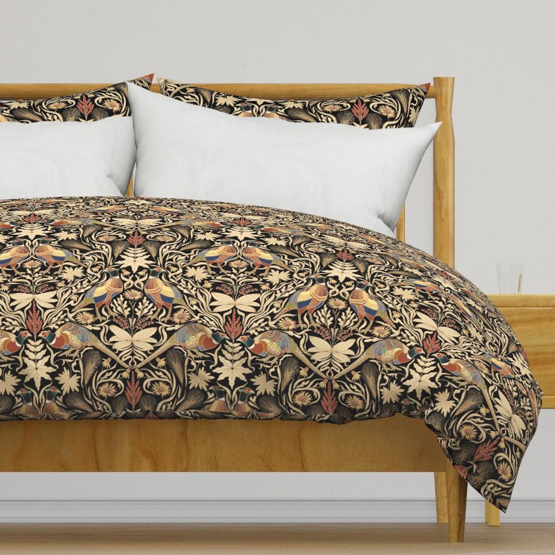 Pheasants Bedding - Pheasants by Boszorka - Birds Botanical Floral ...