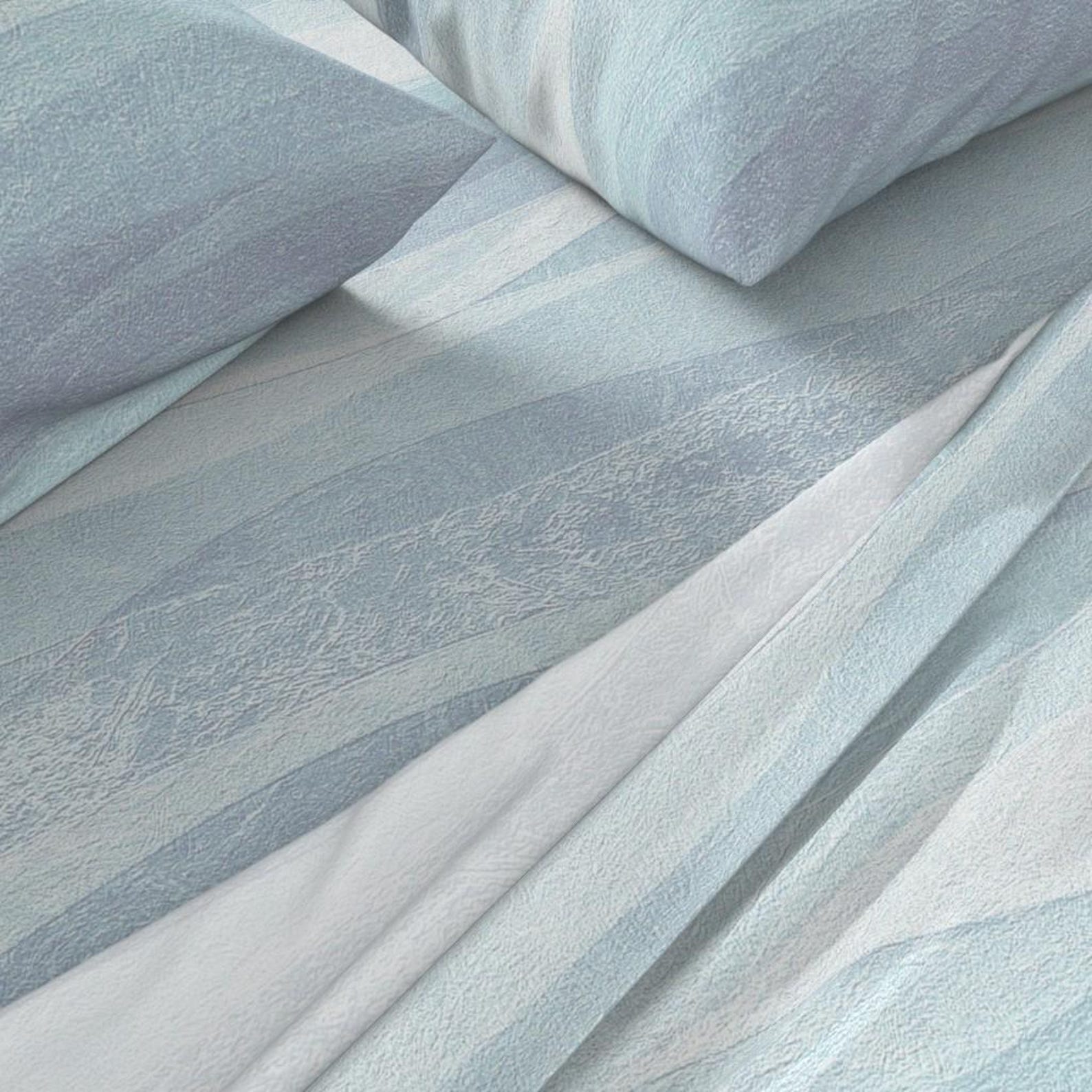 Minimal Coastal Sheets - Sky Blue Wave by Wren_leyland - Ocean Nautical ...