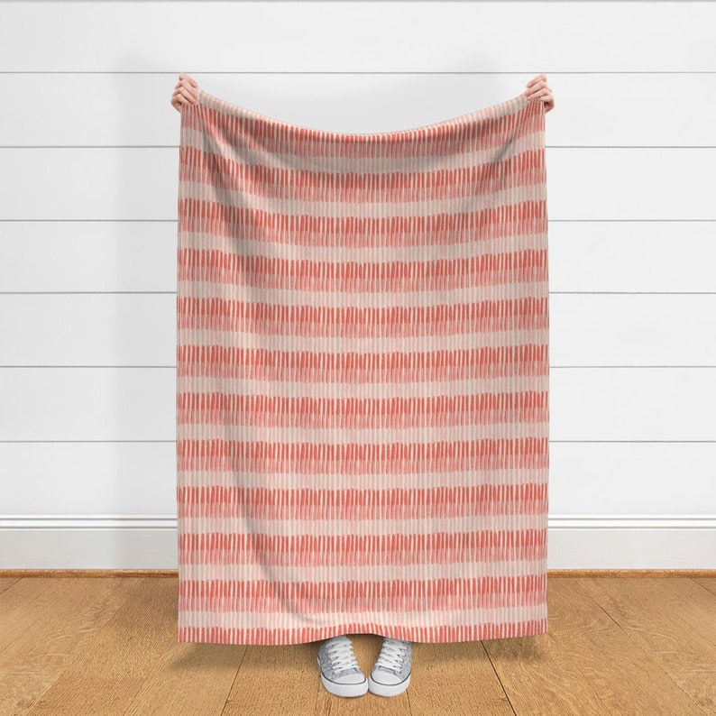 Coral Stripes Throw Blanket Coral Stripes by Juliaschumacher - Etsy