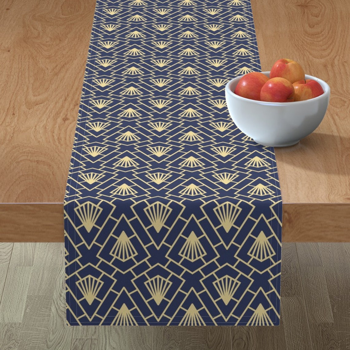 Art Deco Table Runner Art Deco Fan by Hiirikki Geometric - Etsy